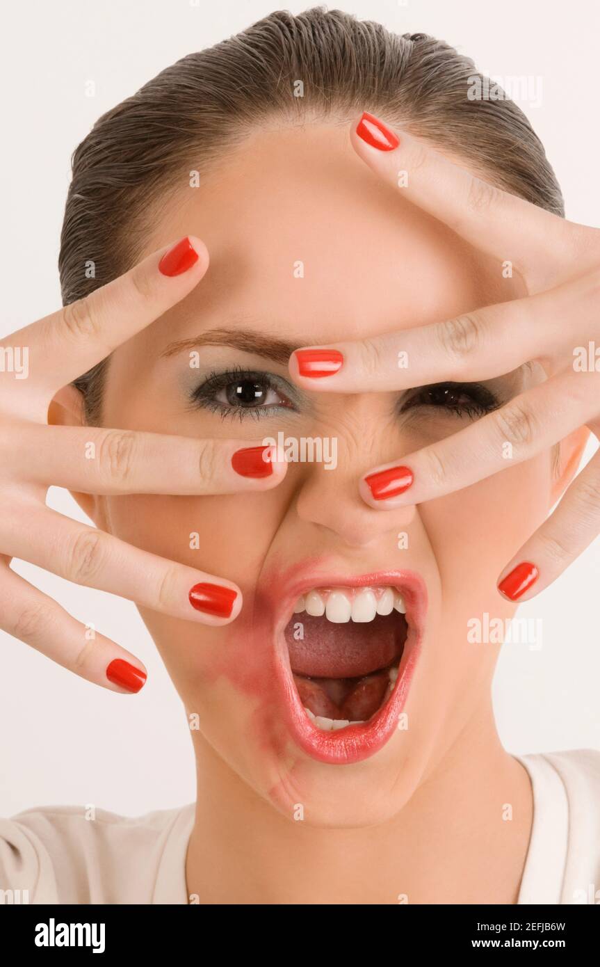 Messy lips hi-res stock photography and images - Alamy