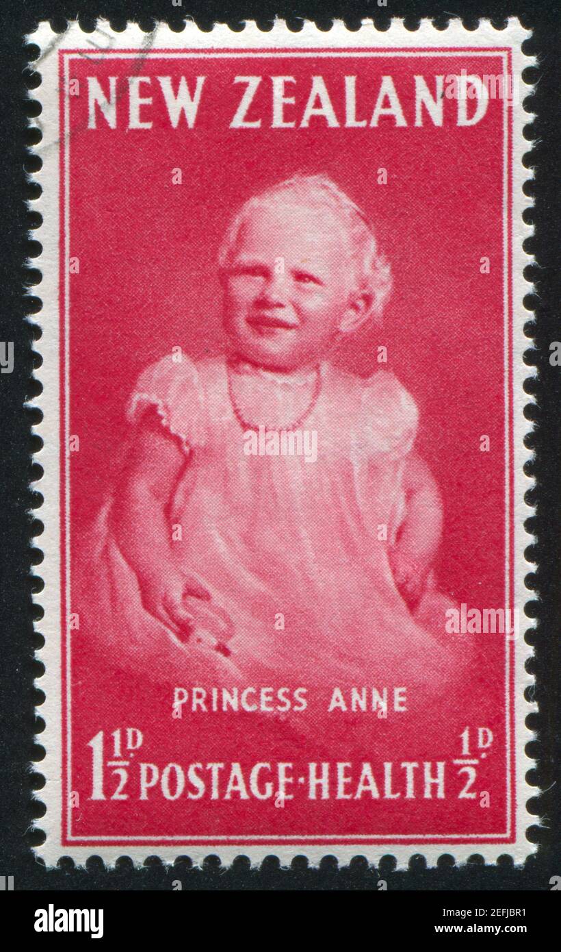 NEW ZEALAND - CIRCA 1952: stamp printed by New Zealand, shows Princess ...