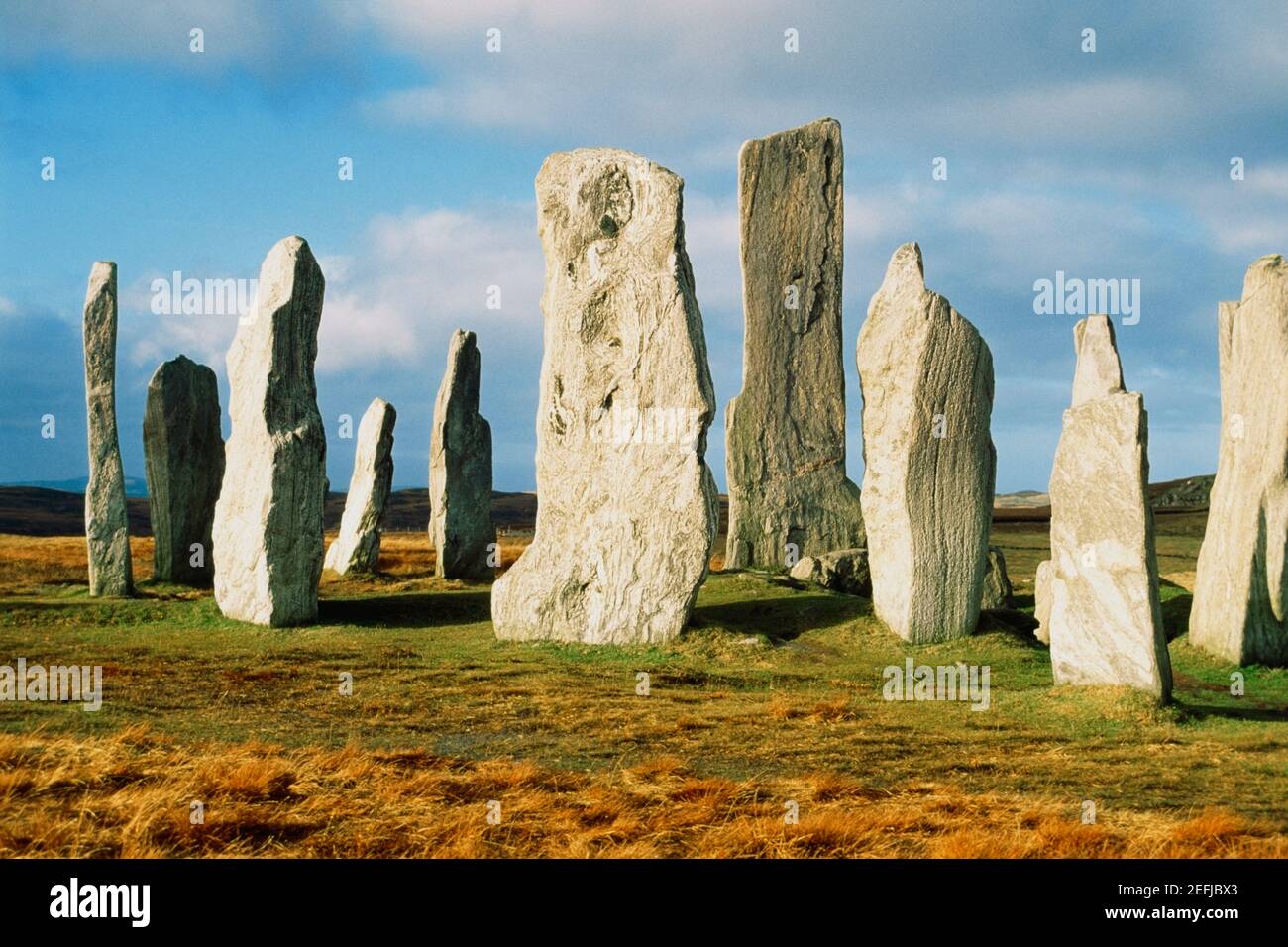 View to several Callanish Standing Stones, the Isle of Harris, England ...