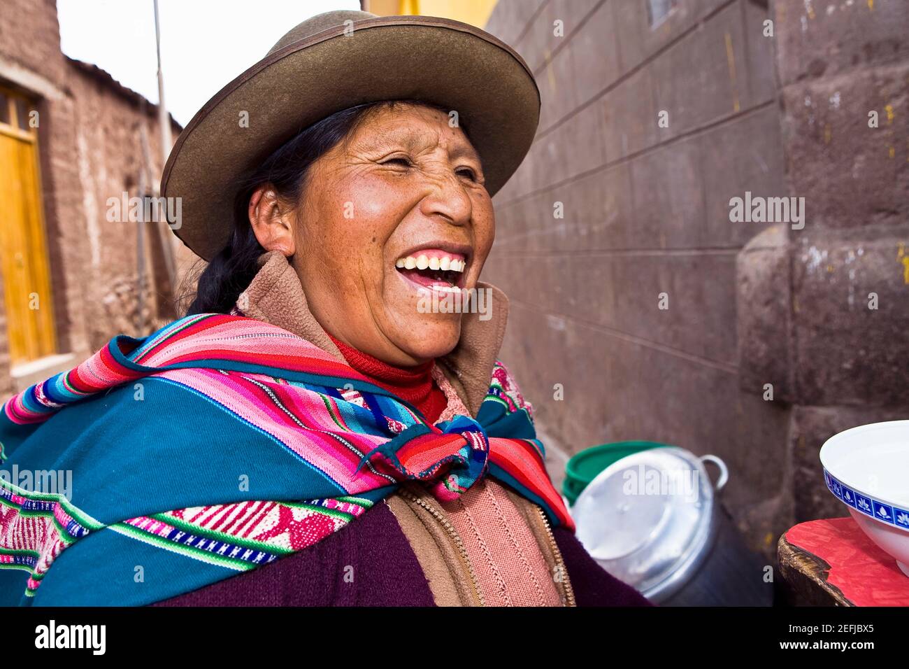 Close up peruvian woman hi-res stock photography and images - Alamy