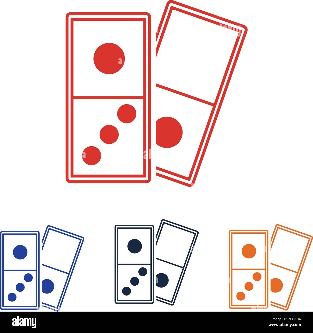 Domino Vector illustration,domino card icon template vector ...