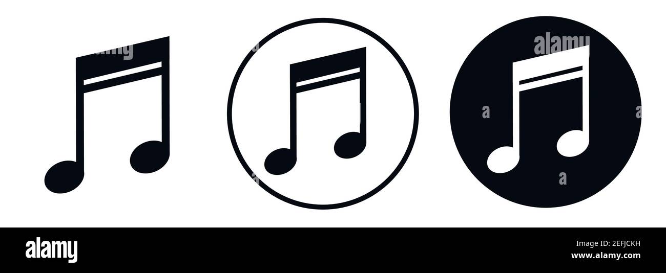 Note music vector icon. The symbol song icon for web site. Illustration ...