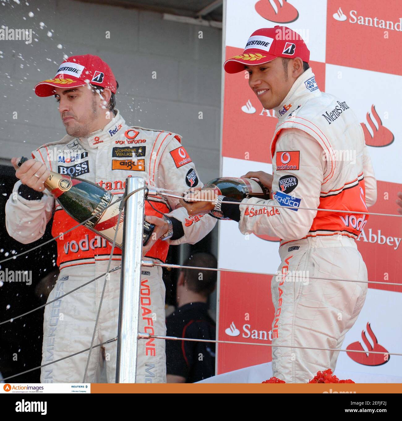 Mclarens lewis hamilton silverstone hi-res stock photography and images ...