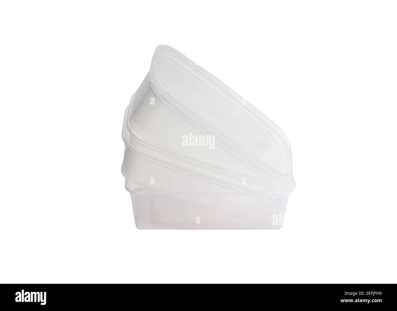 pile of food and takeaway containers washed for recycle to save the ...