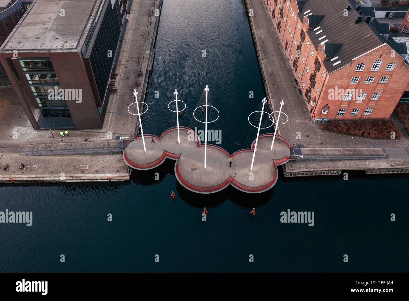 Copenhagen, Denmark. 06th, April 2020. Cirkelbroen (The Circle Bridge ...