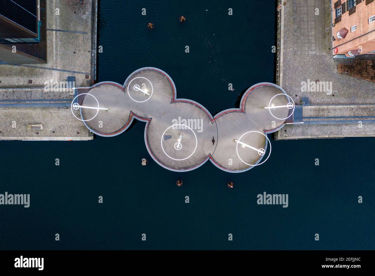 Copenhagen, Denmark. 06th, April 2020. Cirkelbroen (The Circle Bridge ...