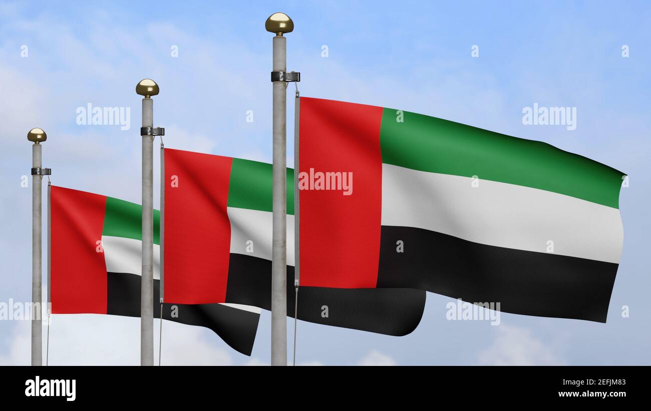 Wavy emirati flag hi-res stock photography and images - Alamy