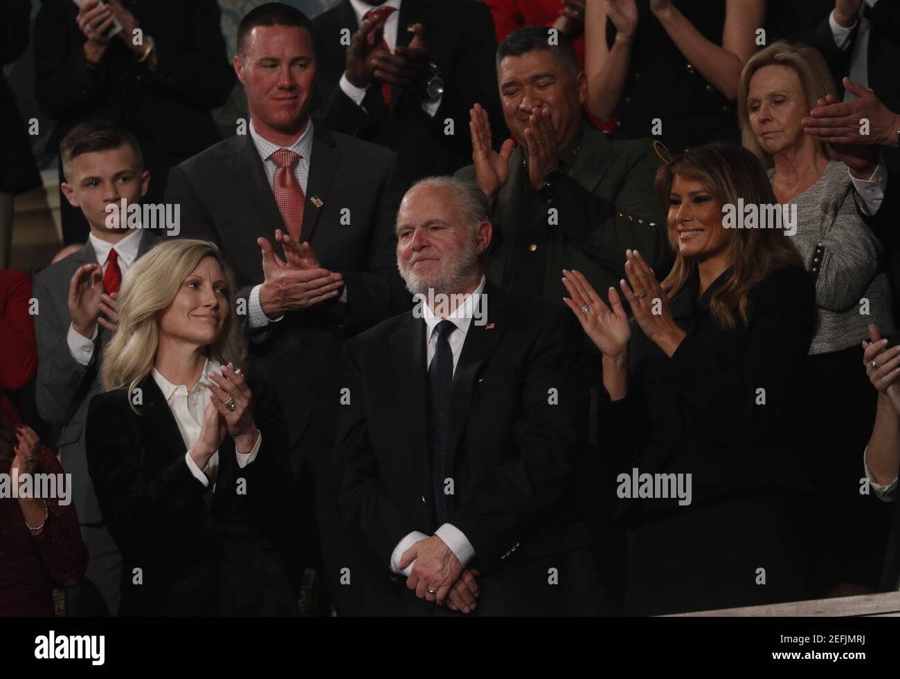 Radio personality Rush Limbaugh is honored by U.S. President Donald ...