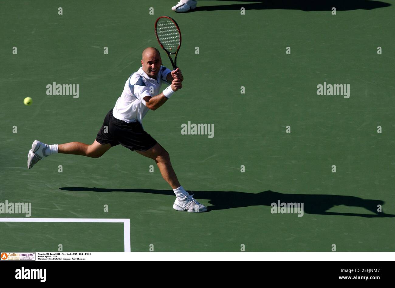 2002 us open agassi hi-res stock photography and images - Alamy