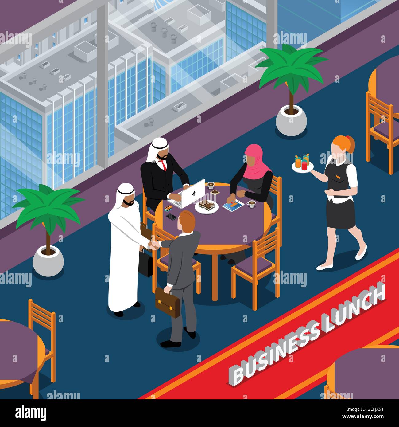 Business partner dinner Stock Vector Images - Alamy