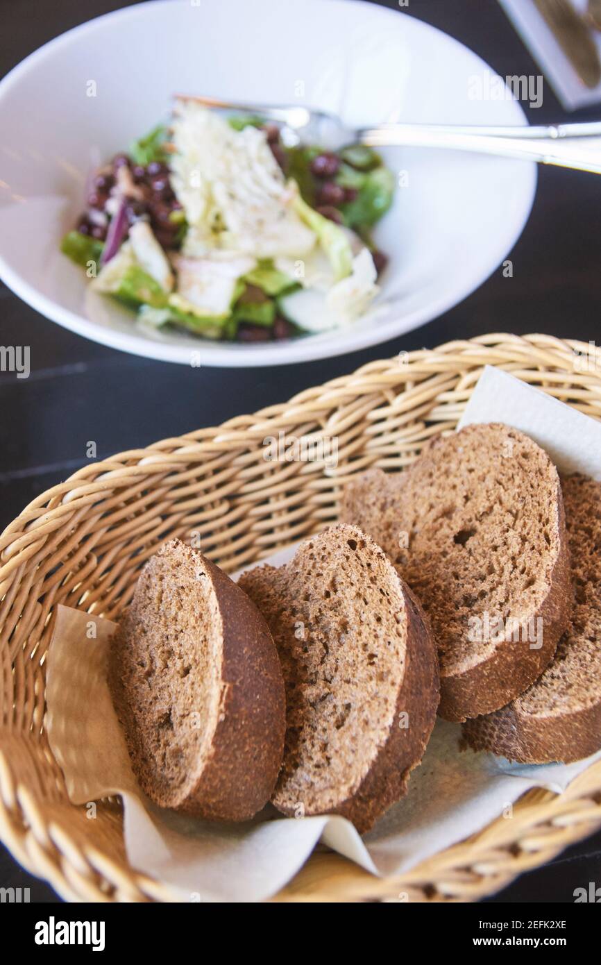 Kidney beans health salad. Dark table. Cafe menu Stock Photo - Alamy