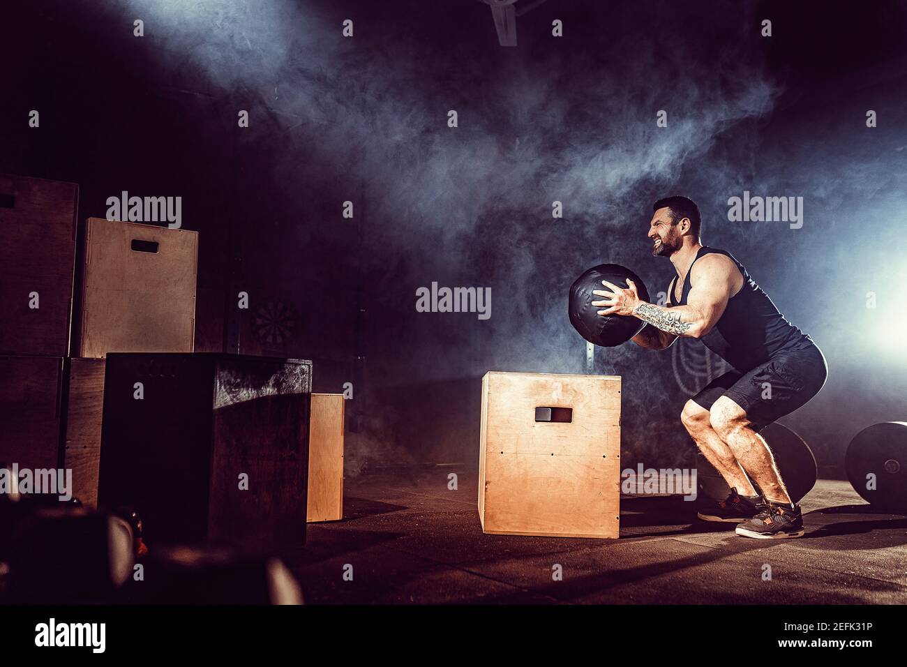 Fitness man jump hi-res stock photography and images - Alamy