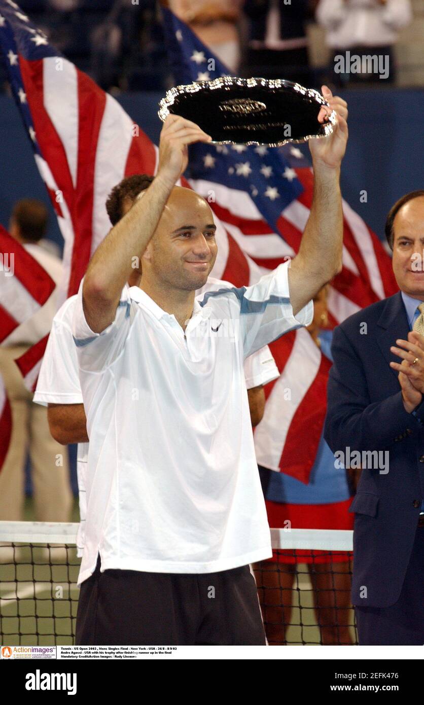 2002 us open agassi hi-res stock photography and images - Alamy