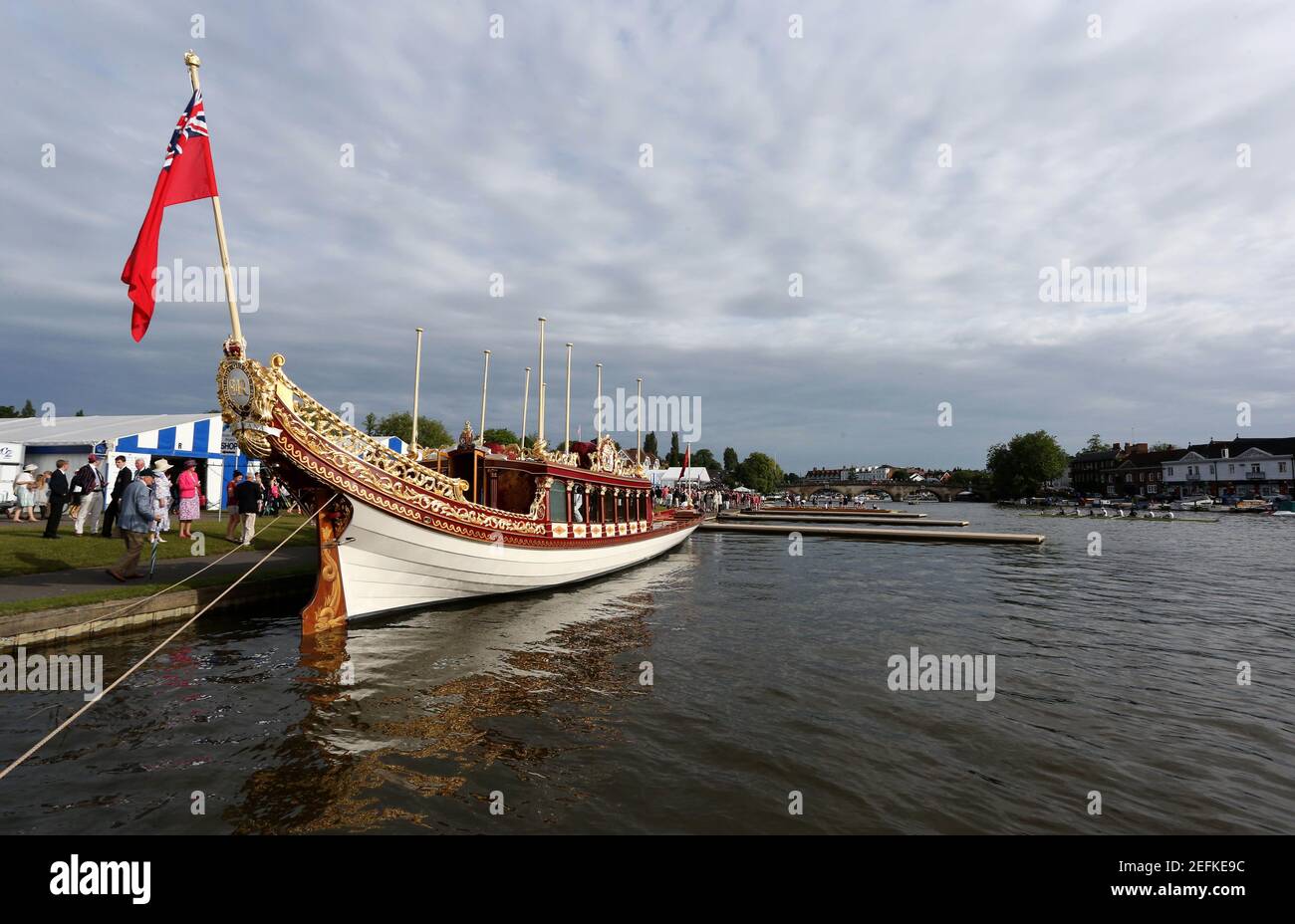 Royal rowing barge moored hi-res stock photography and images - Alamy