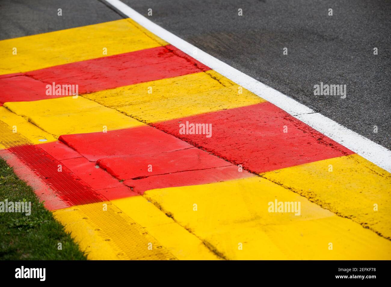Track kerb details during the Formula 1 Rolex Belgian Grand Prix 2020 ...