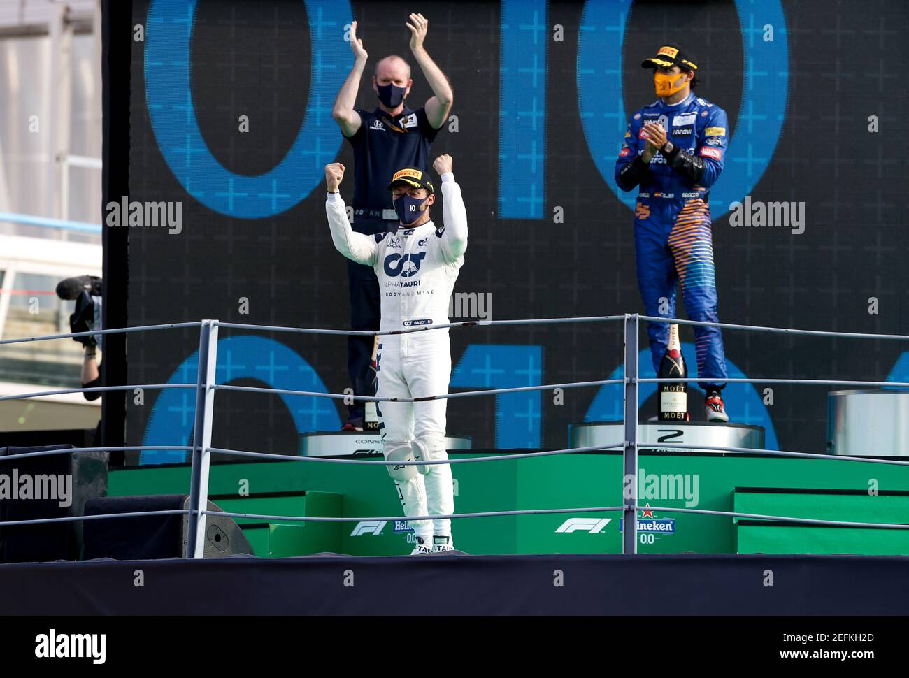 Pierre gasly monza podium hi-res stock photography and images - Alamy