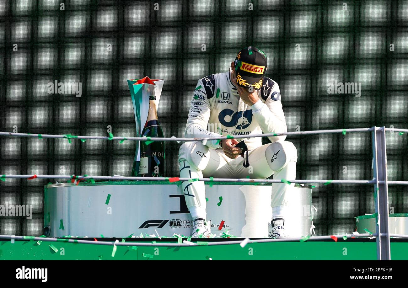 Pierre gasly monza podium hi-res stock photography and images - Alamy