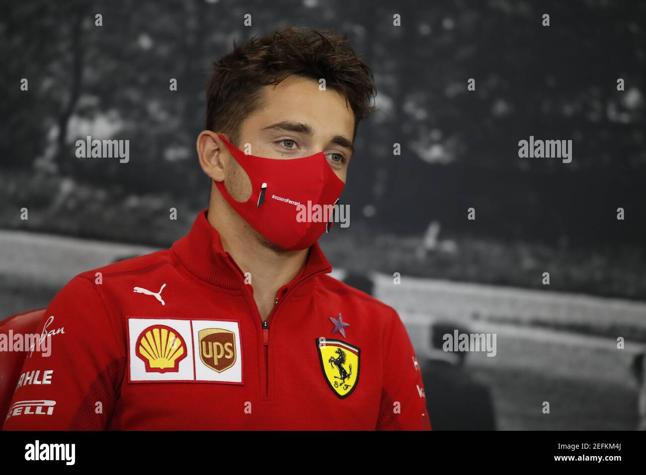 LECLERC Charles (mco), Scuderia Ferrari SF1000, portrait press conference during the Formula 1 ...