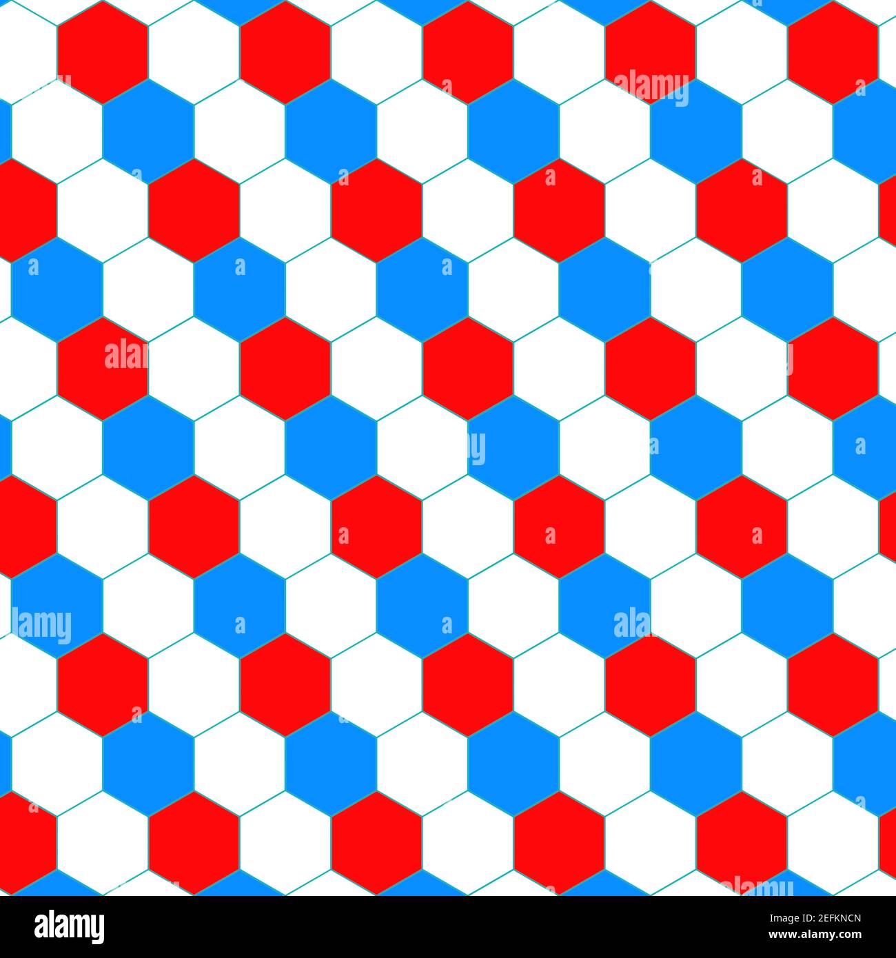 Illustration of the red, blue and white hexagonal pattern Stock Photo ...