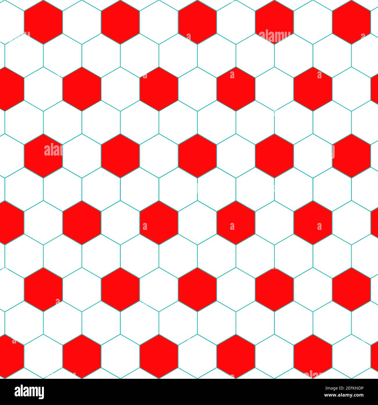 Illustration of the white and red hexagonal pattern Stock Photo - Alamy