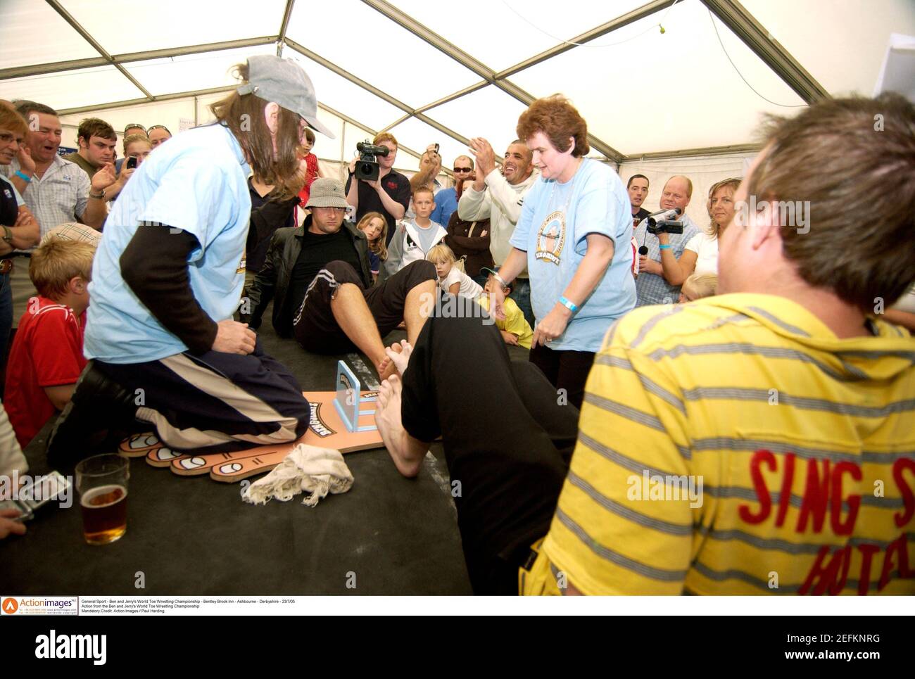 Sport World Toe Wrestling Championship High Resolution Stock ...