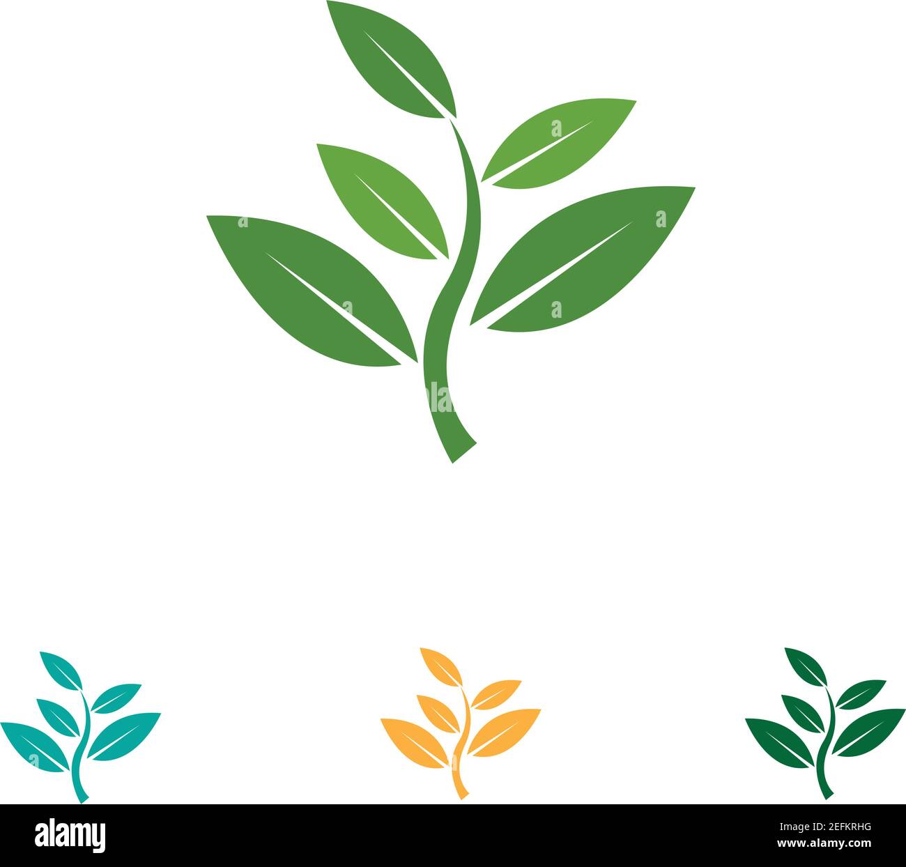 Logos of green Tree leaf ecology nature element vector Stock Vector ...