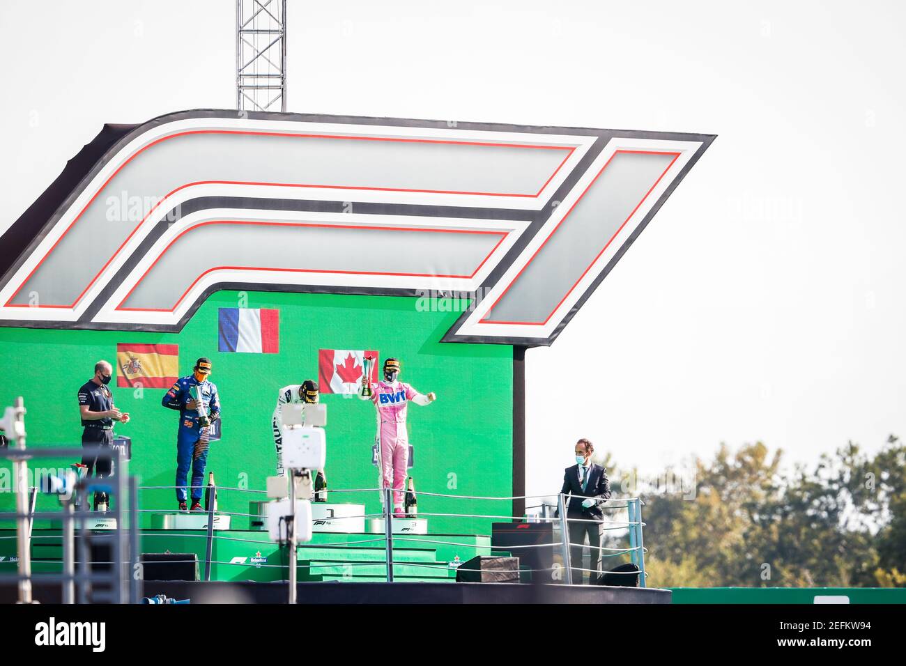 2020 italian grand prix podium hi-res stock photography and images - Alamy