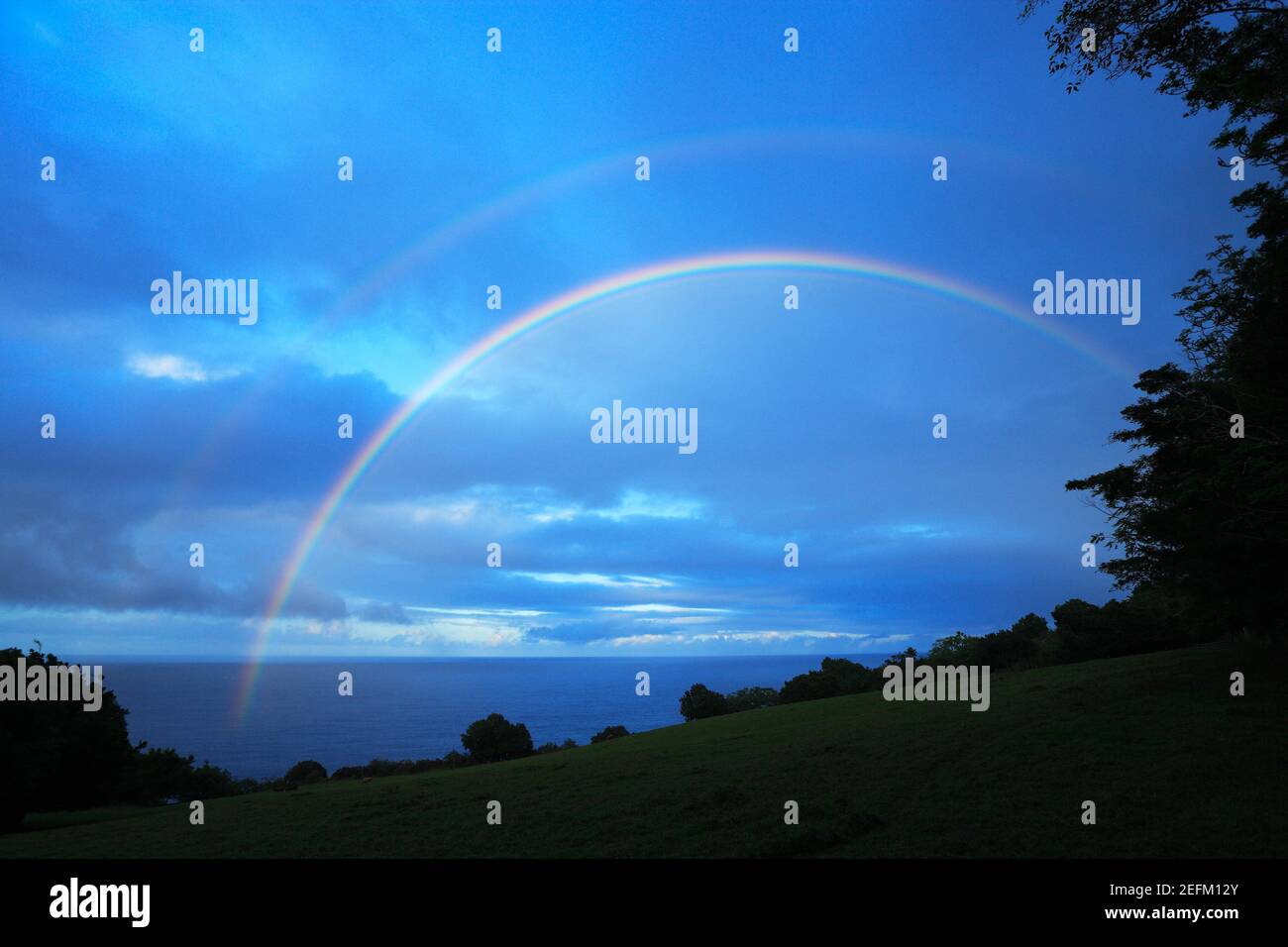 Double rainbow over ocean hi-res stock photography and images - Alamy