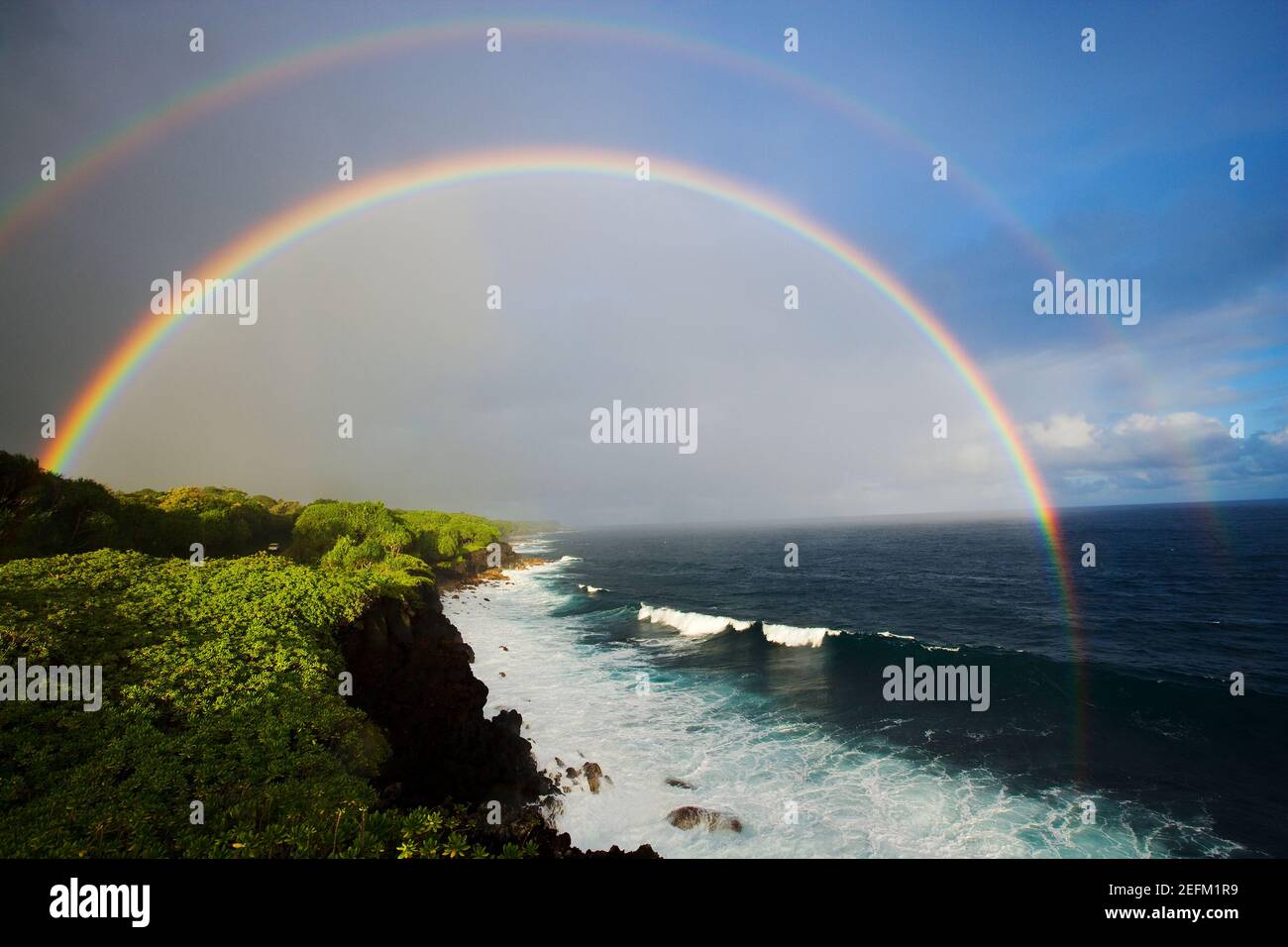 Double rainbow over ocean hi-res stock photography and images - Alamy