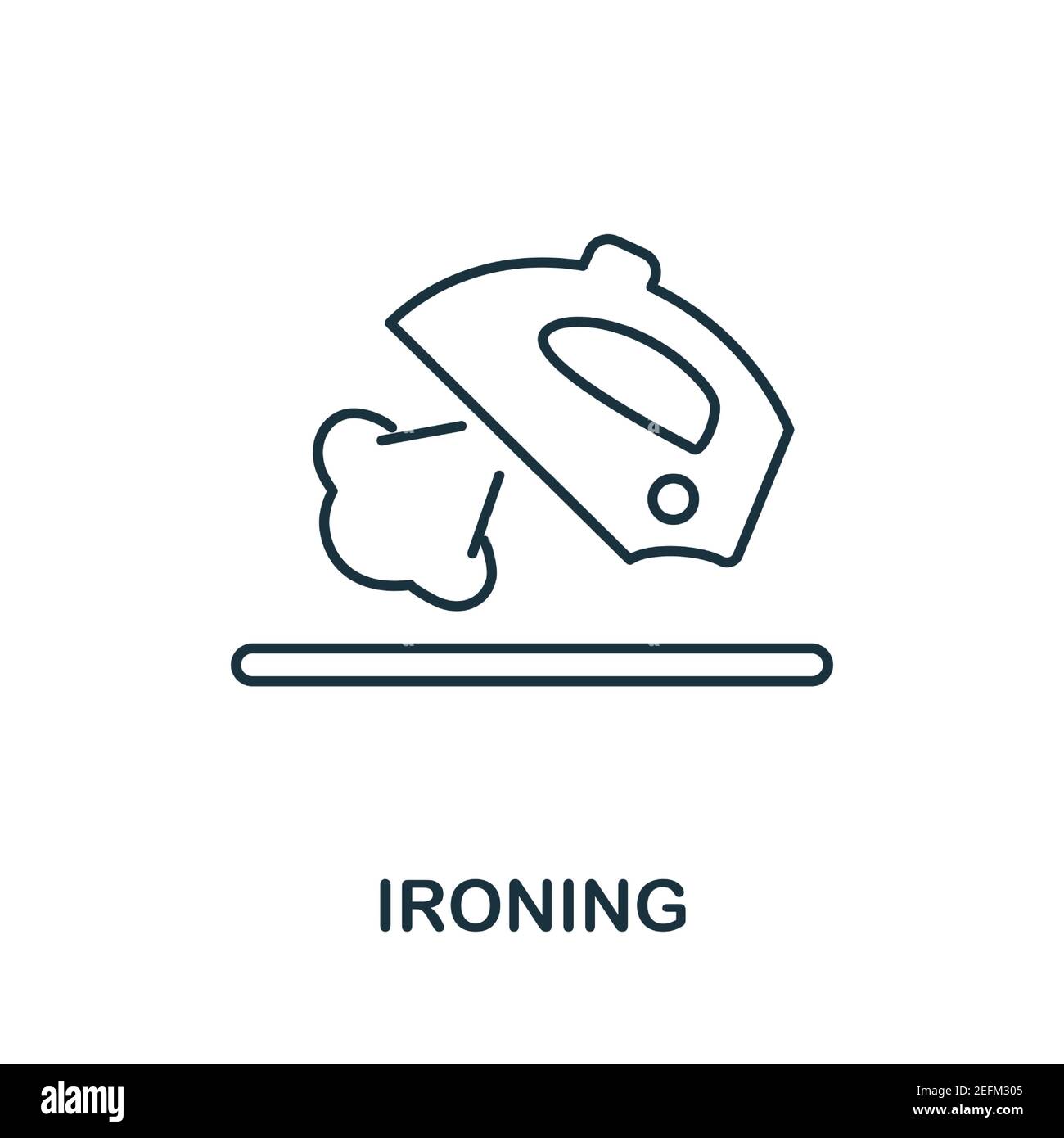 Ironing icon. Simple illustration from laundry collection. Creative ...