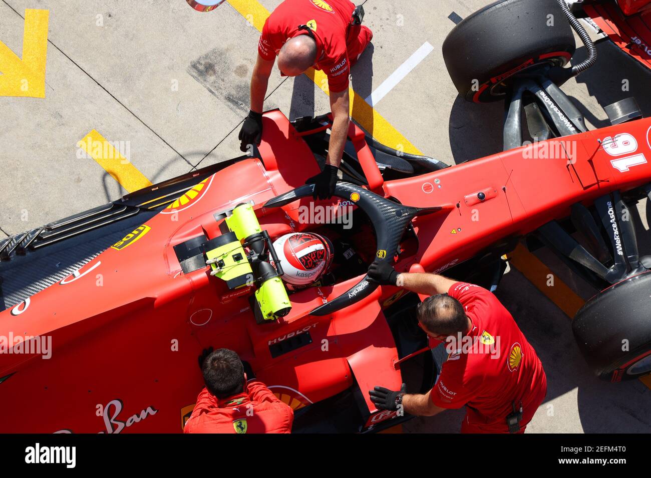 LECLERC Charles (mco), Scuderia Ferrari SF1000, action pitlane during the Formula 1 Gran Premio ...