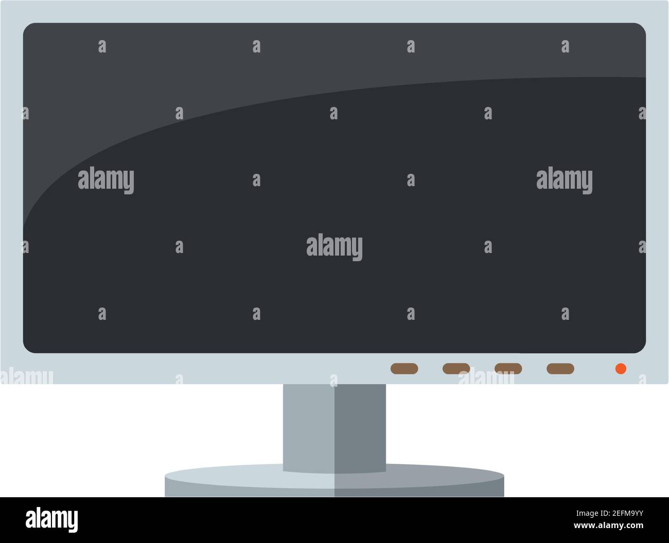 Computer monitor blank screen vector isolated on white Stock Vector ...