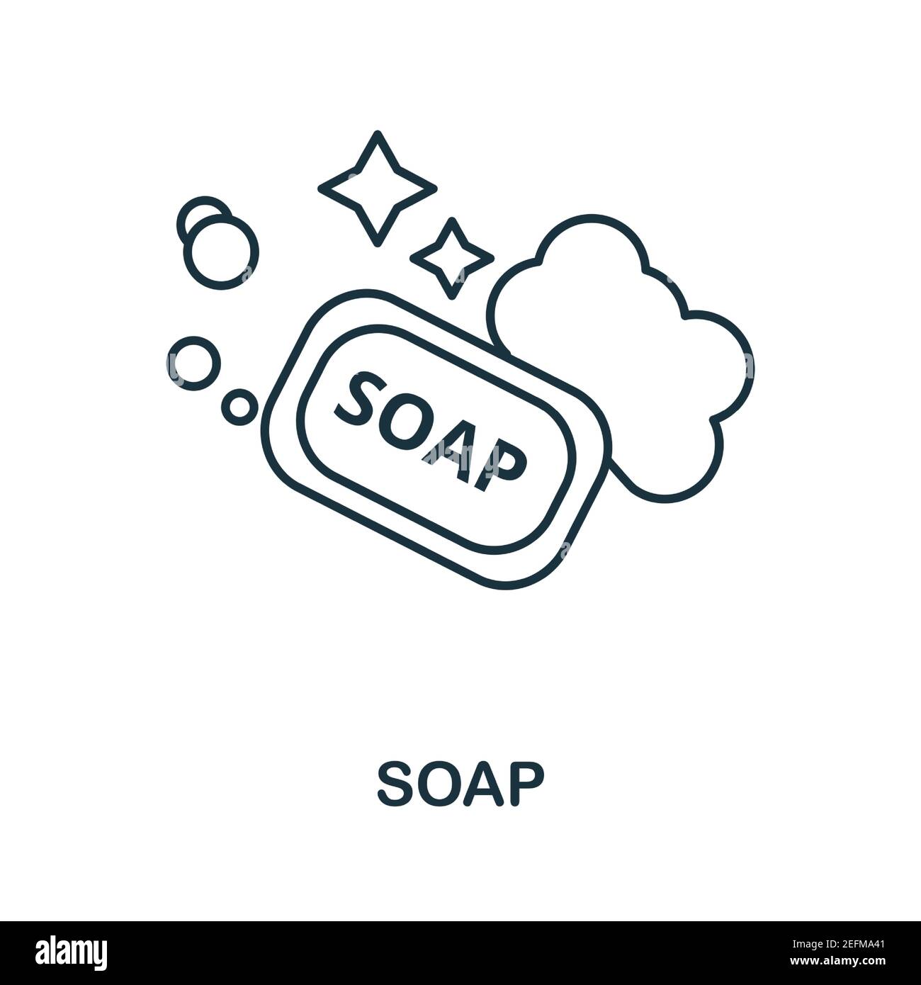 Soap icon. Simple illustration from laundry collection. Creative Soap ...