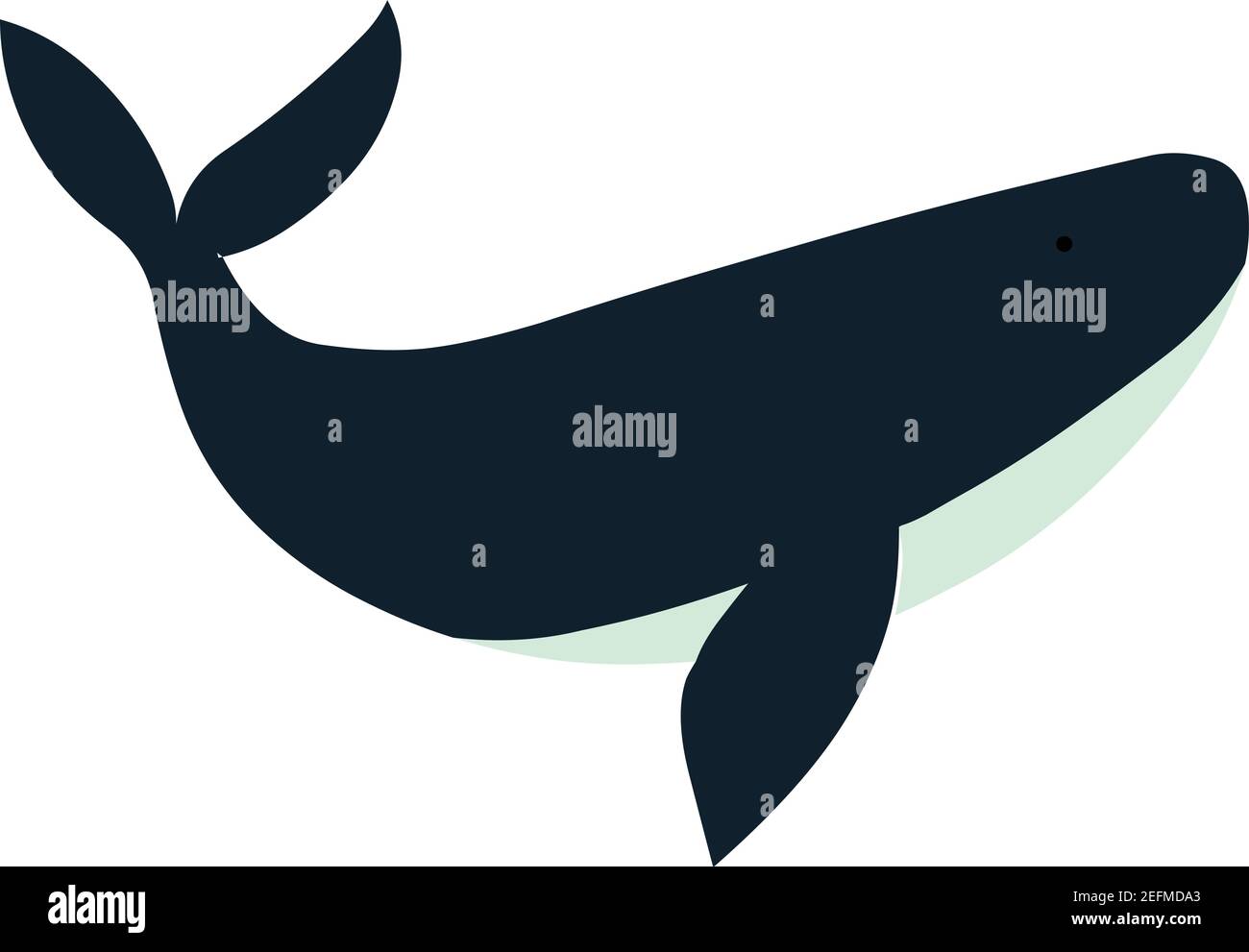 Blue whale vector illustration stock vector isolated in white ...