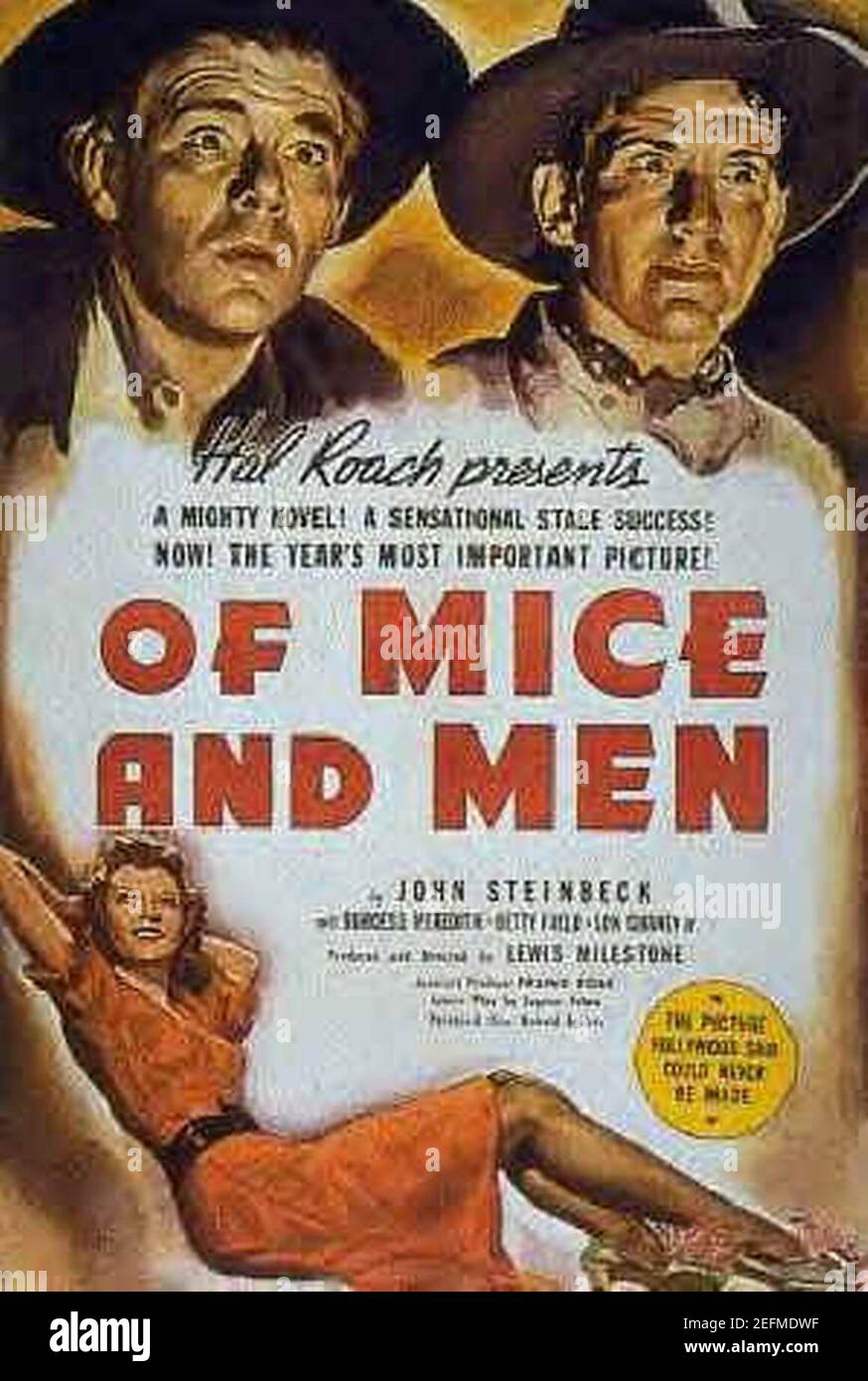 Of Mice And Men Poster Stock Photo - Alamy