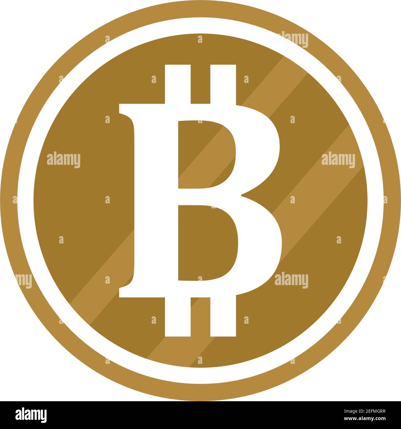 Bitcoin golden physical coin illustration Stock Vector Images - Alamy