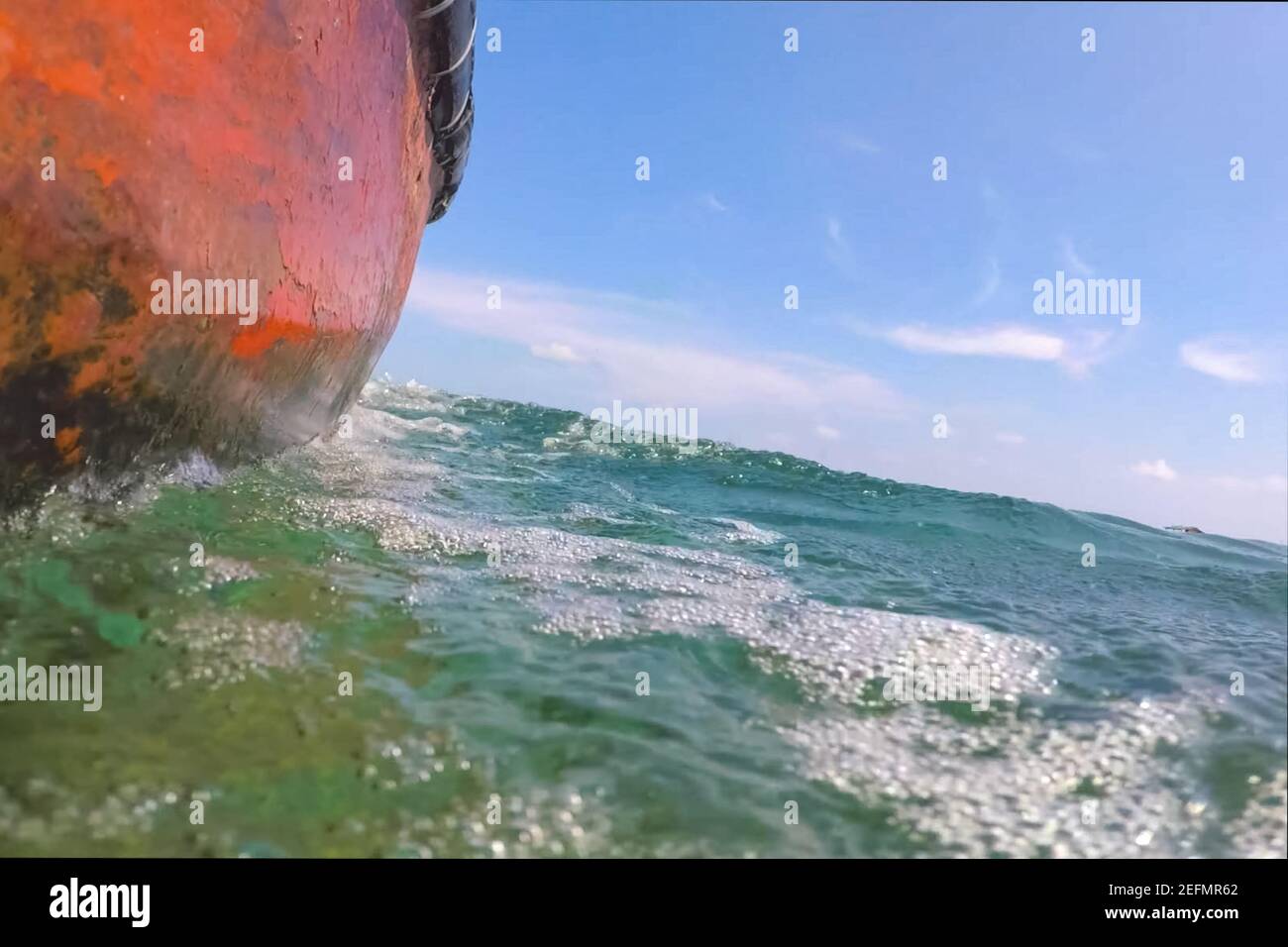 Edge of boat deck and water and horizon hi-res stock photography and ...