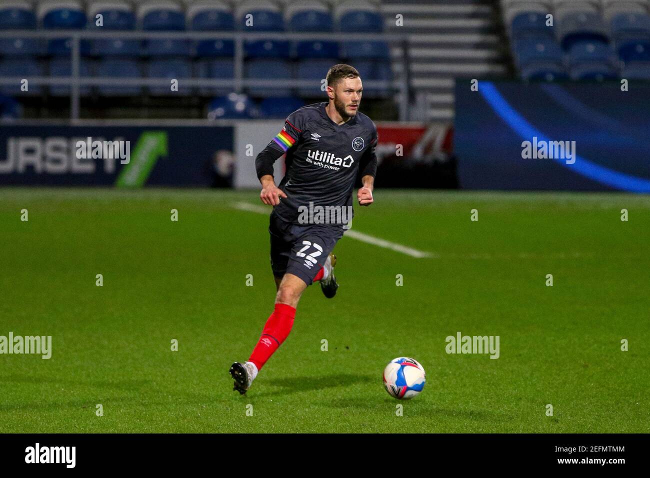 LONDON, ENGLAND. FEB 17TH Brentford Captain Henrik Dalsgaard on the ...