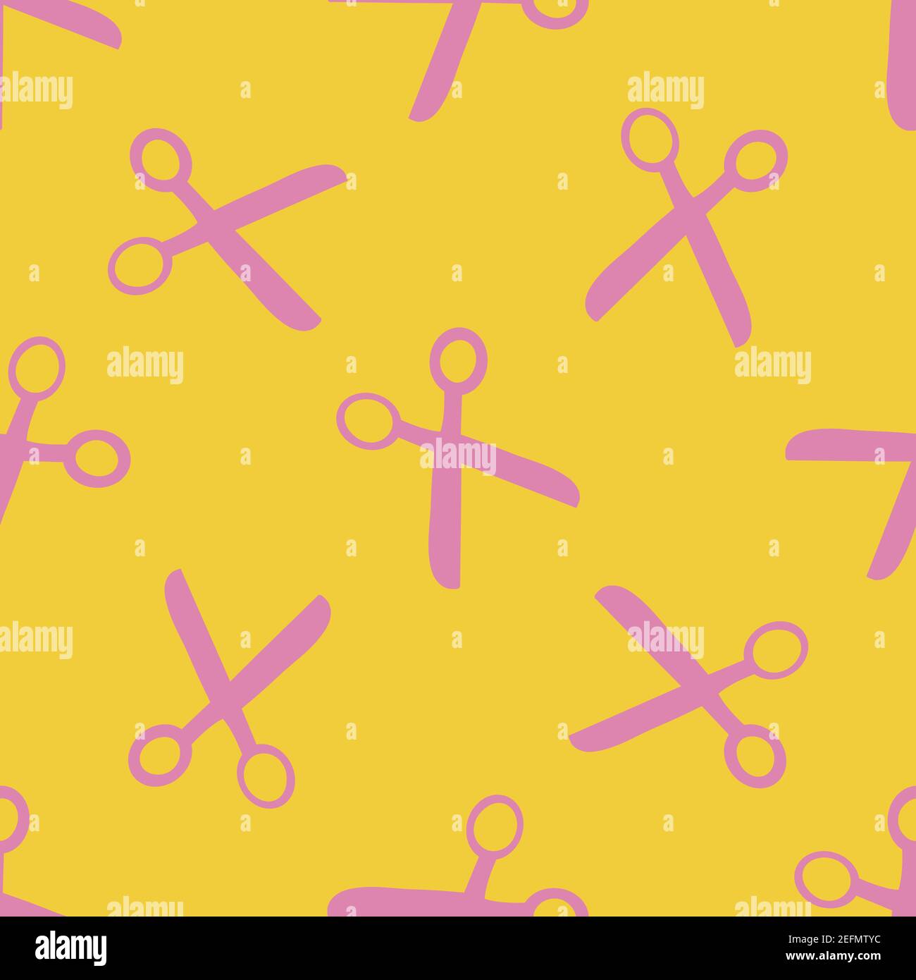 Scissors vector seamless pattern background. Cutting tool symbols pink ...