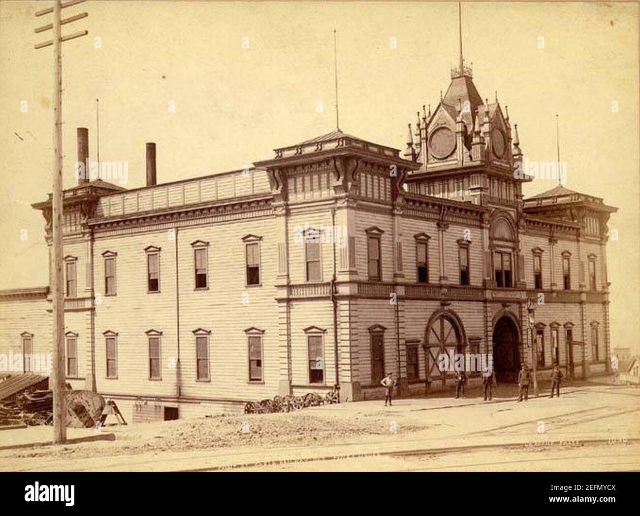Office and power house of the Front Street Cable Railway Company, 2nd ...