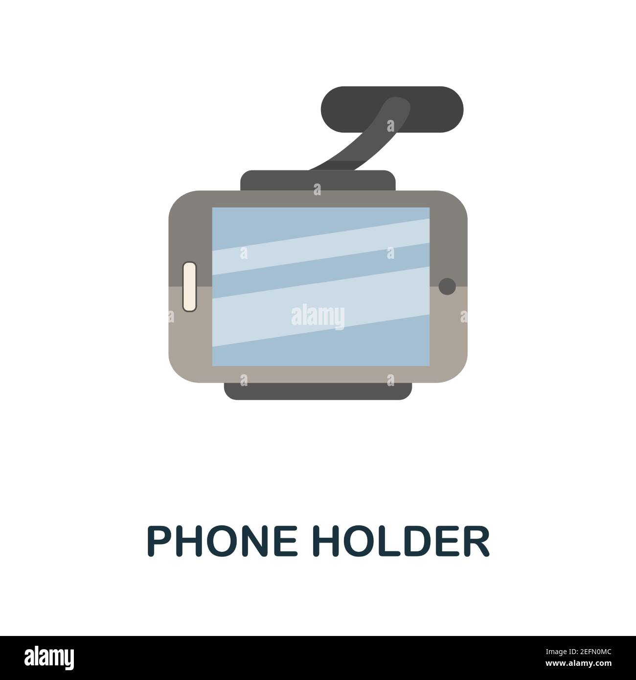 Phone Holder flat icon. Color simple element from phone accessories ...