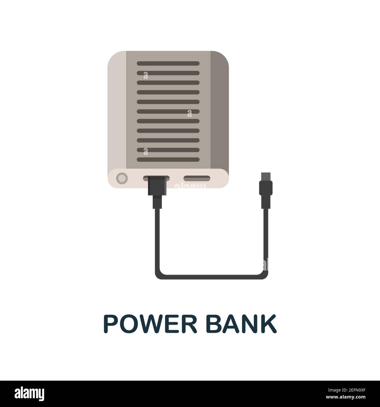 Power Bank flat icon. Color simple element from phone accessories ...