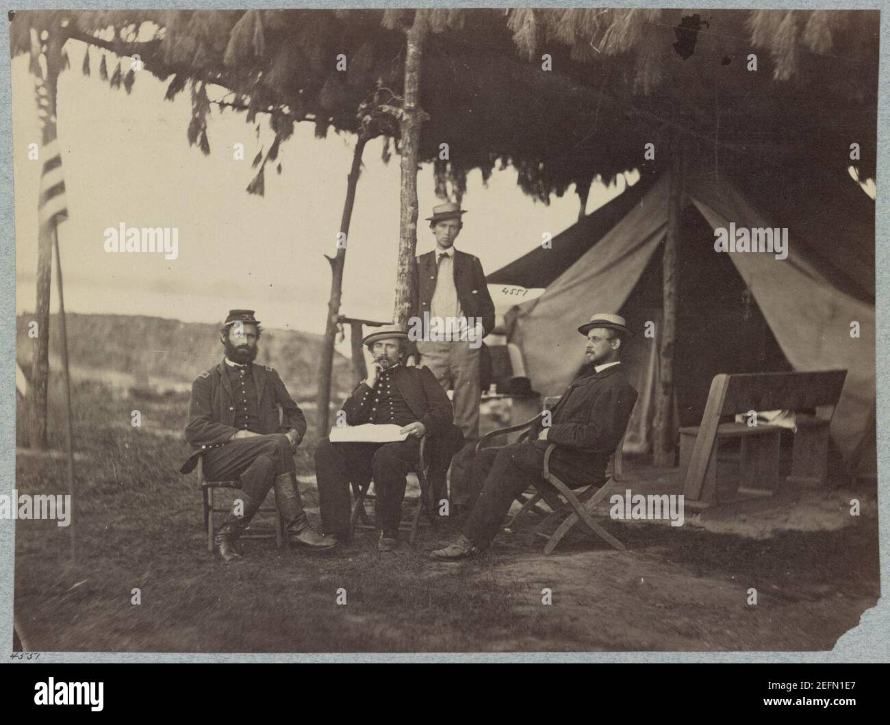 Officers of 5th U.S. Cavalry near Washington, D.C., June, 1865 Stock ...