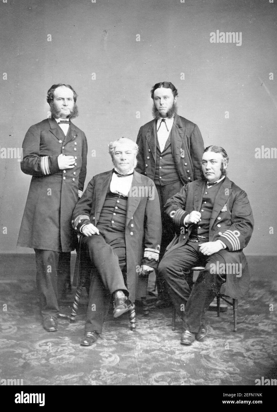 Officers of HMS Zealous at Lima 1867 Stock Photo - Alamy