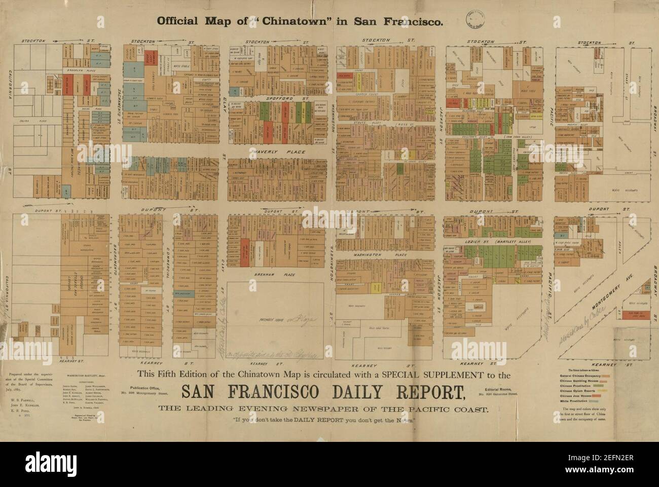 Official map of ''Chinatown'' in San Francisco Stock Photo - Alamy