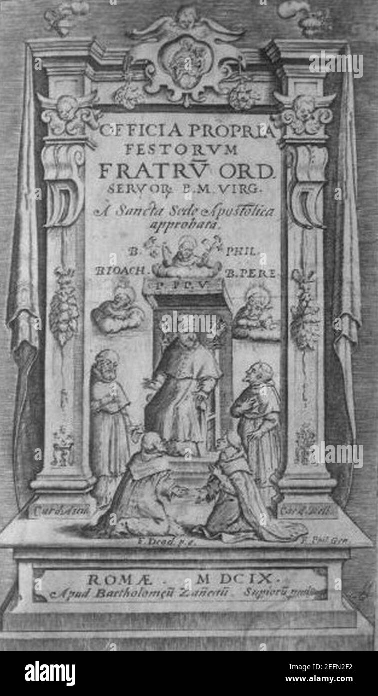 Officia Propria Festorum Fratrum Ordinis Servorum 1609 Stock Photo - Alamy