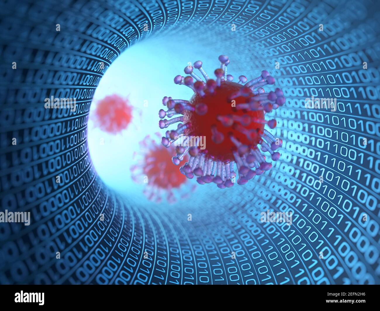 virus in digital data stream Stock Photo - Alamy