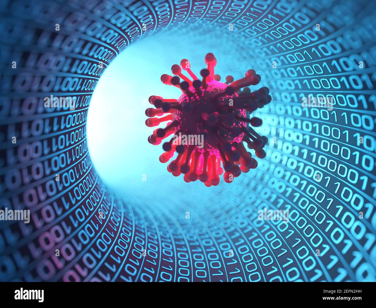 virus in digital data stream Stock Photo - Alamy