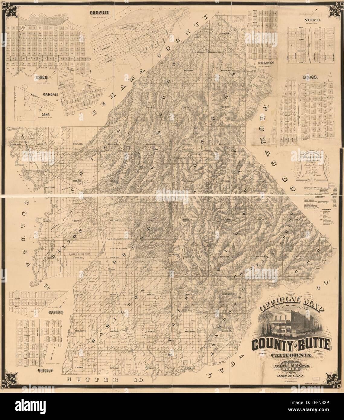 Butte county map hi-res stock photography and images - Alamy