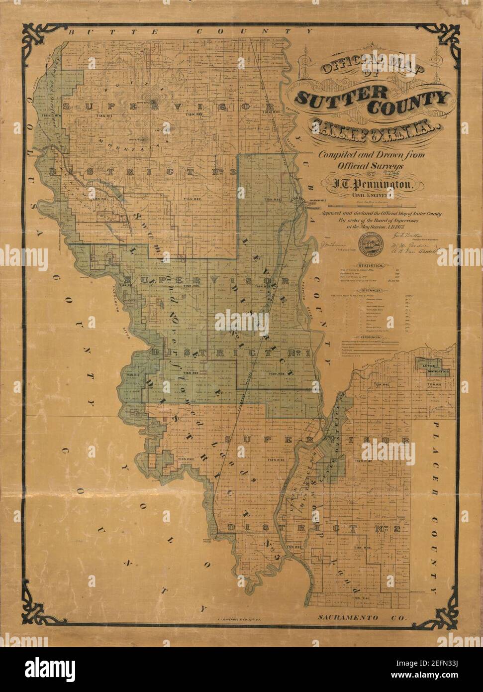 Sutter County Map High Resolution Stock Photography and Images - Alamy